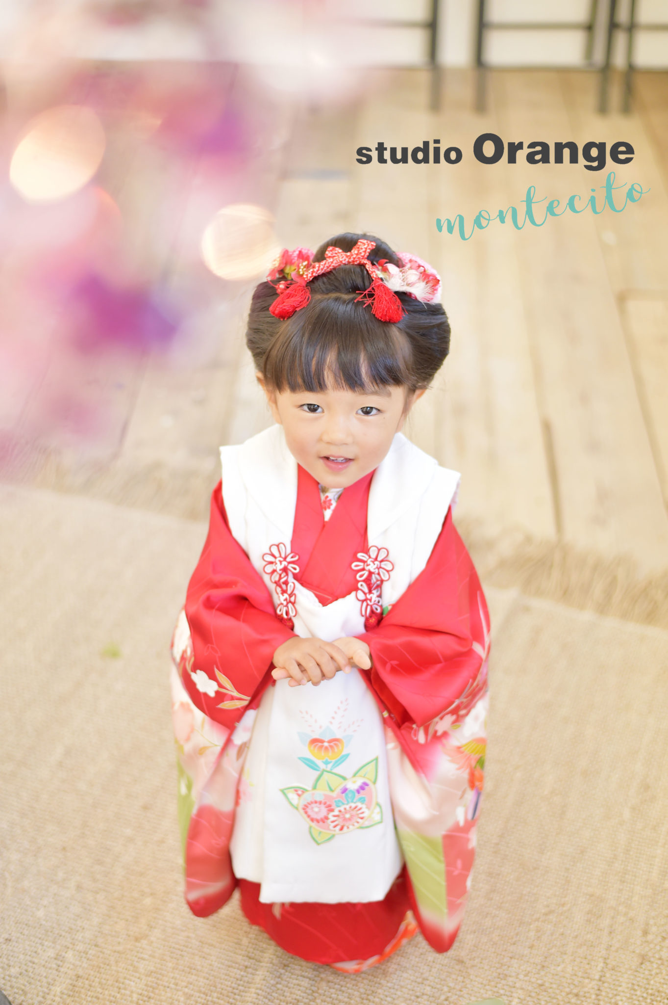 七五三ヘア 日本髪の前髪の長さ | 宝塚市の写真館スタジオオレンジ・モンテシート